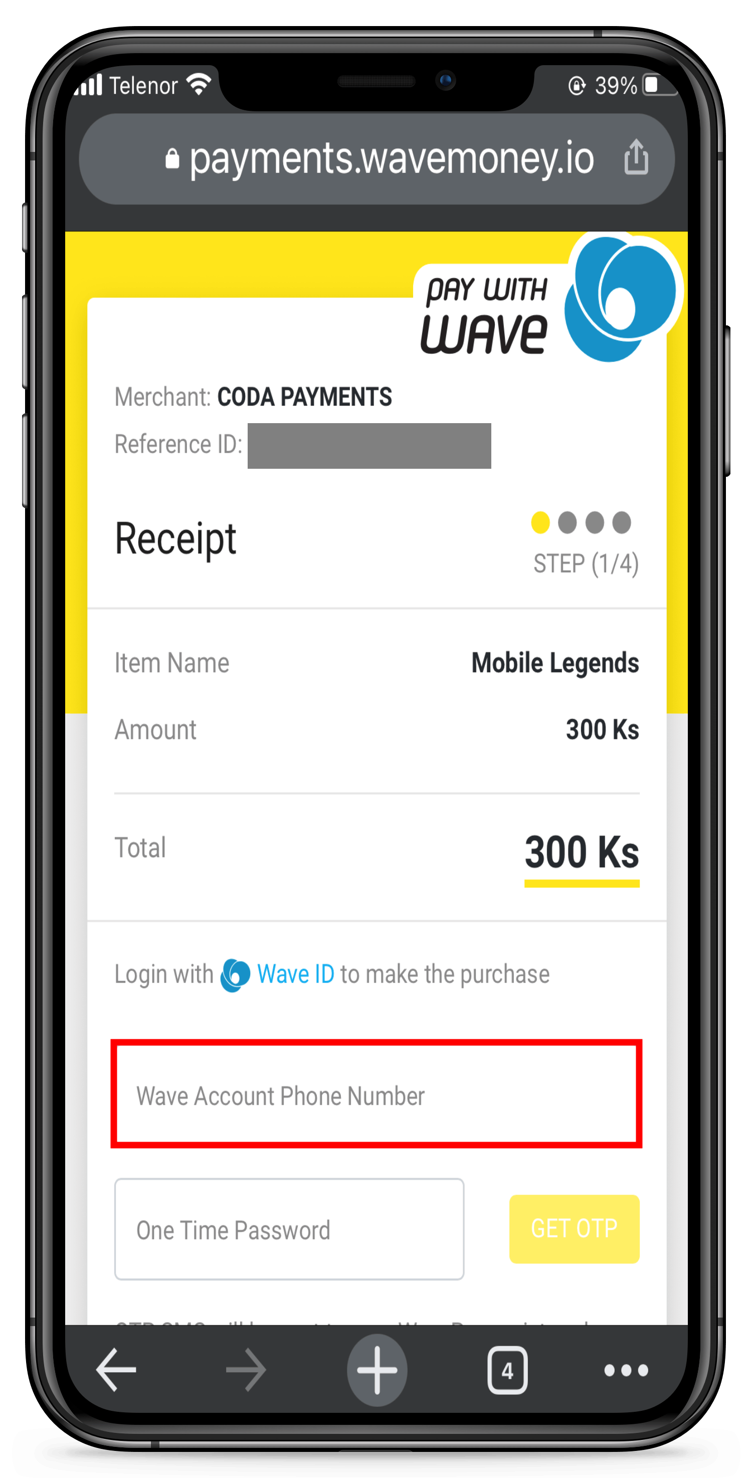 MLBB စိန်များကို WavePay အကောင့်ဖြင့်ဝယ်ယူနည်း။ – Coda Payments Myanmar