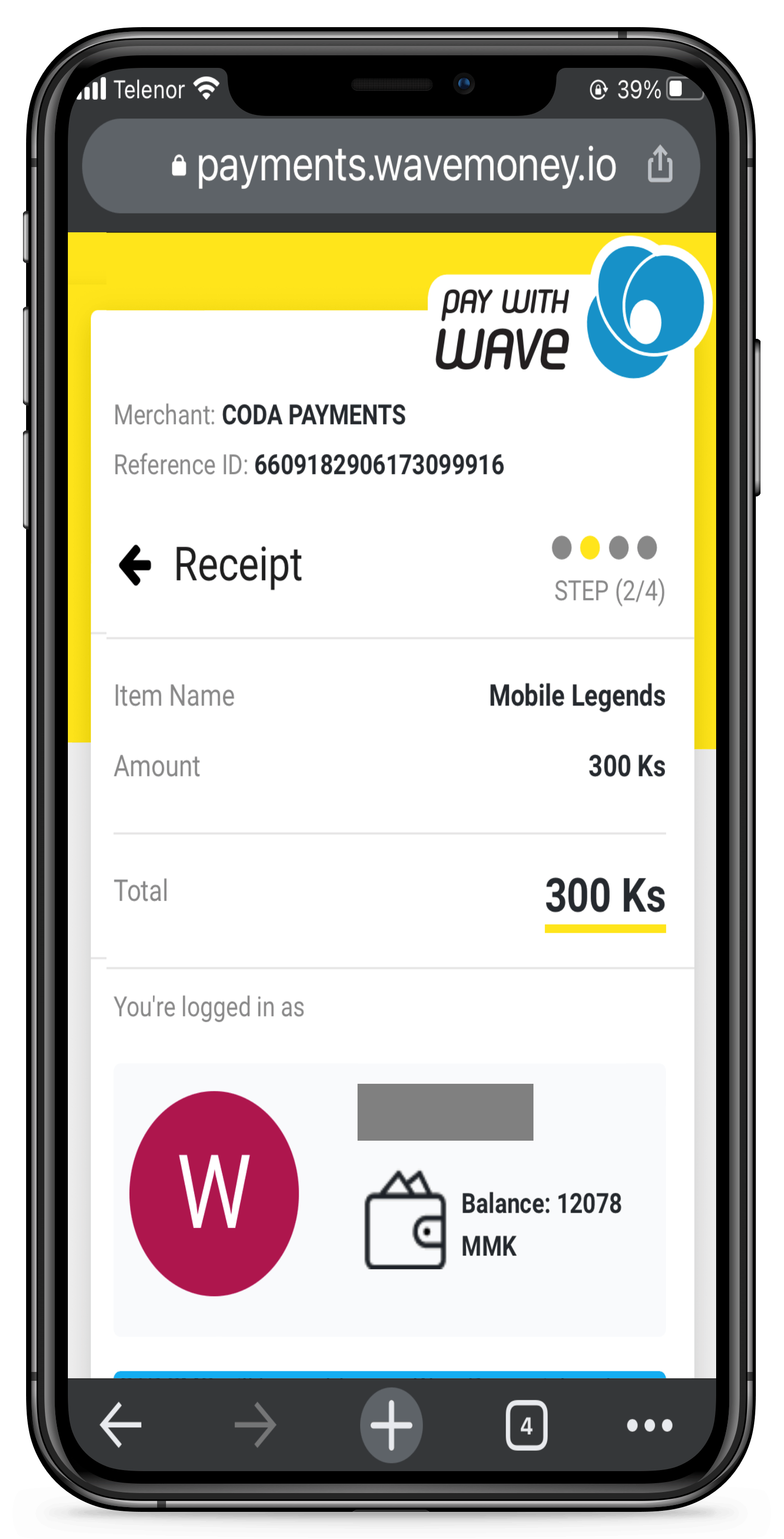 MLBB စိန်များကို WavePay အကောင့်ဖြင့်ဝယ်ယူနည်း။ – Coda Payments Myanmar